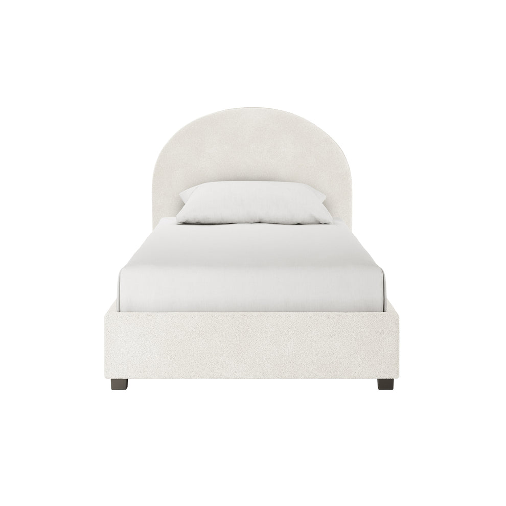 Lunia King Single Boucle Gas Lift Bed Frame in Cream White – Luxo Living