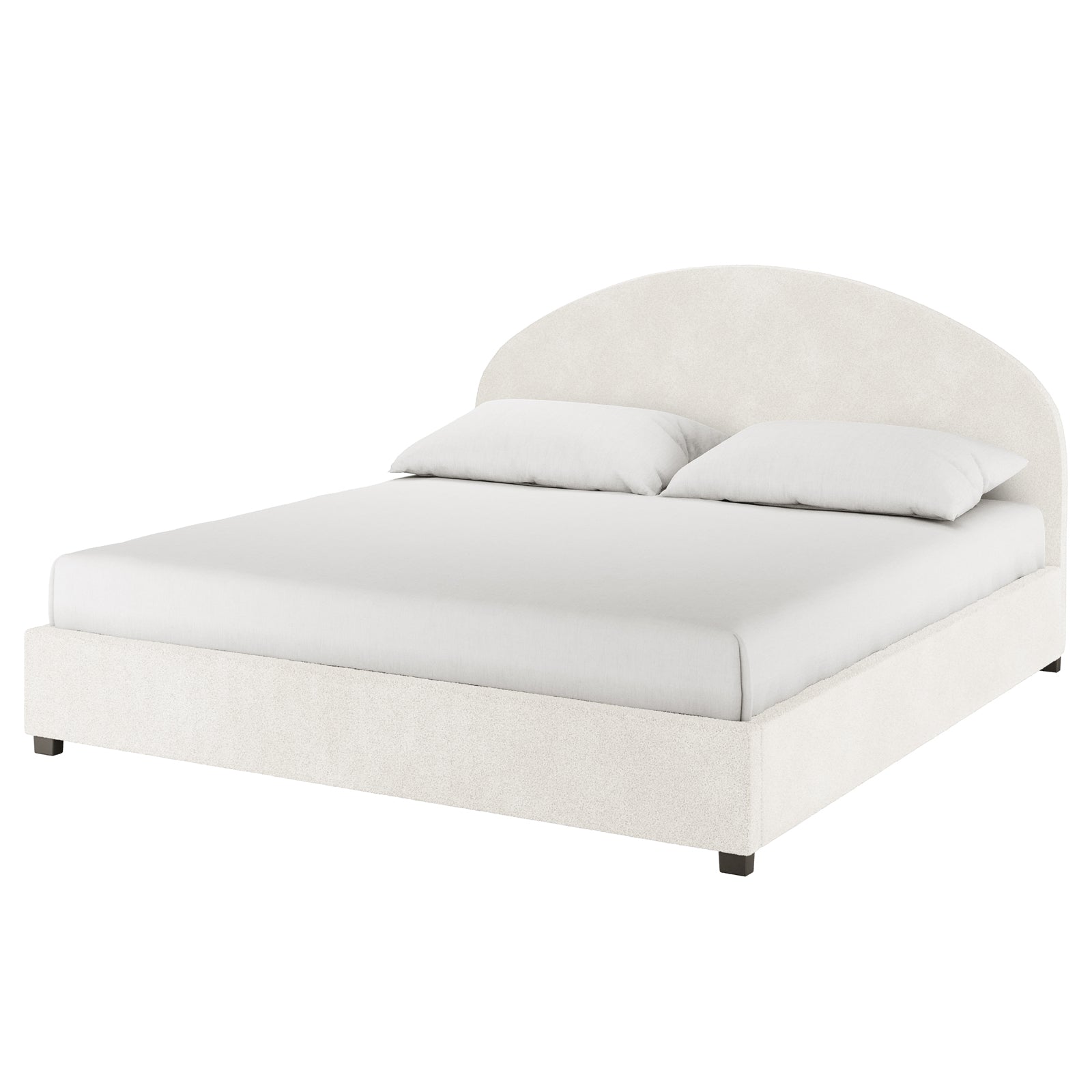 Lunia Super King Boucle Gas Lift Bed Frame in Cream White – Luxo Living