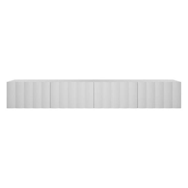 Hamish 200cm Fluted TV Storage Entertainment Unit in White – Luxo Living