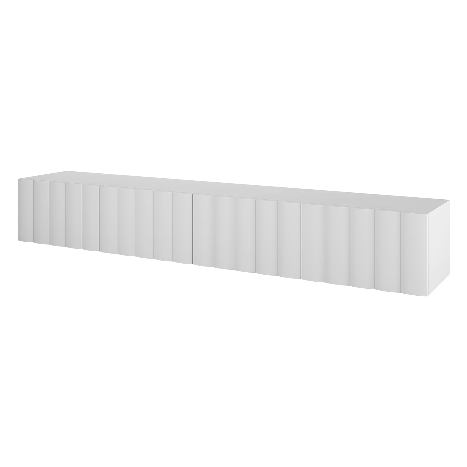 Hamish 200cm Fluted TV Storage Entertainment Unit in White – Luxo Living