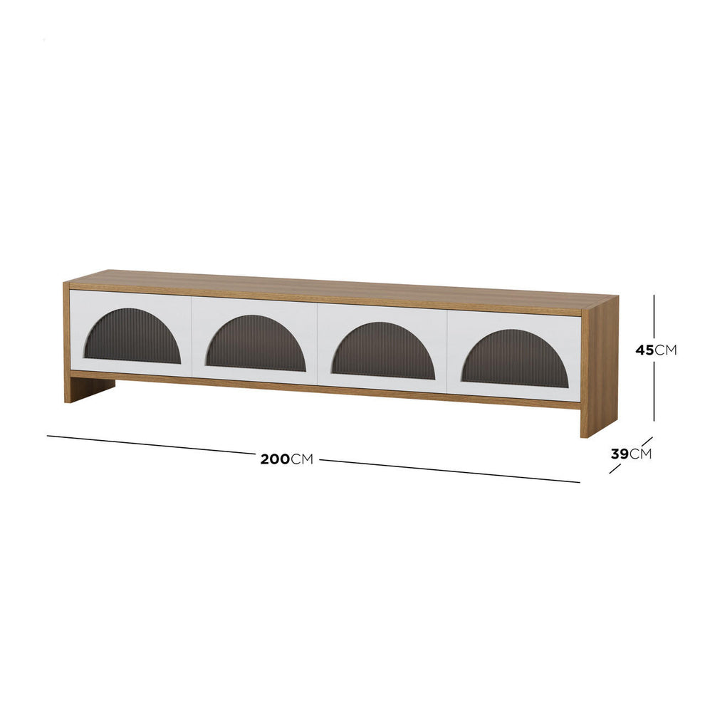 Philippe 200cm Arch Door TV Entertainment Unit in Natural – Luxo Living