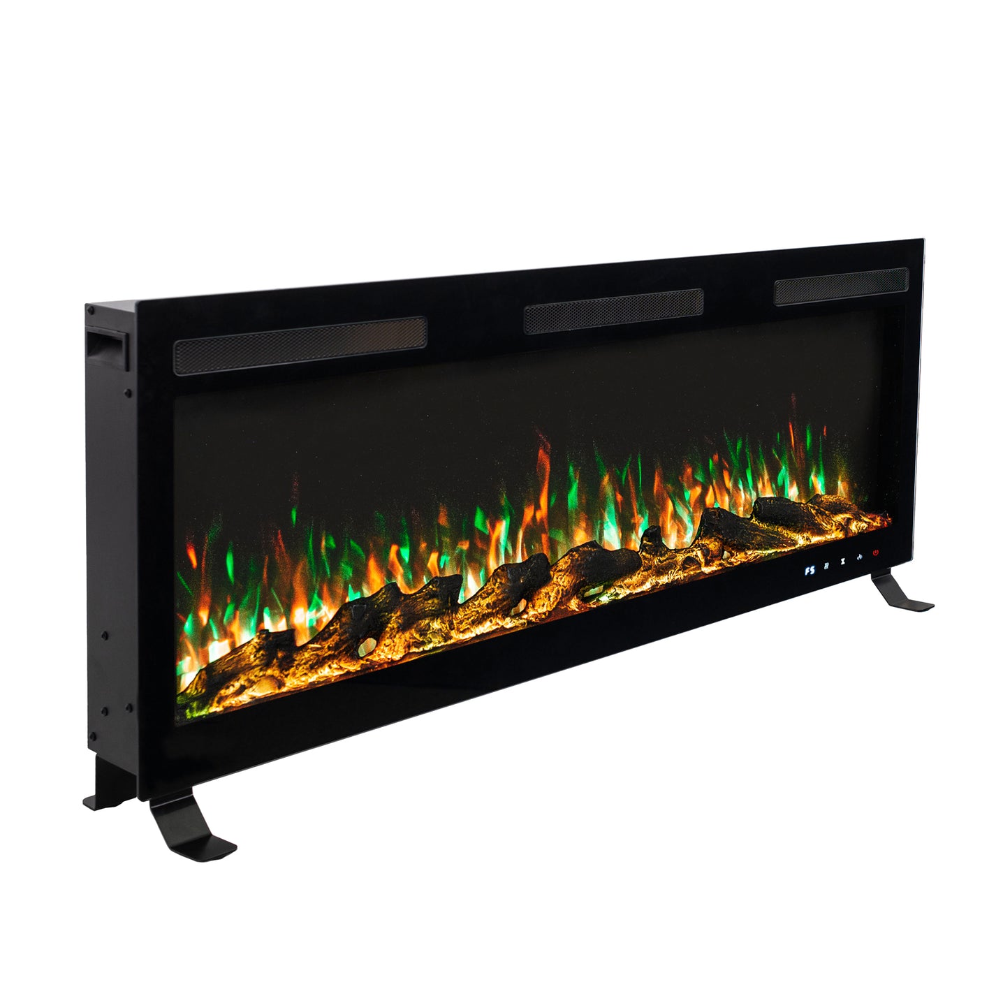 Nebraska 1500W Wall Mounted LED Electric Fireplace in Black – Luxo Living