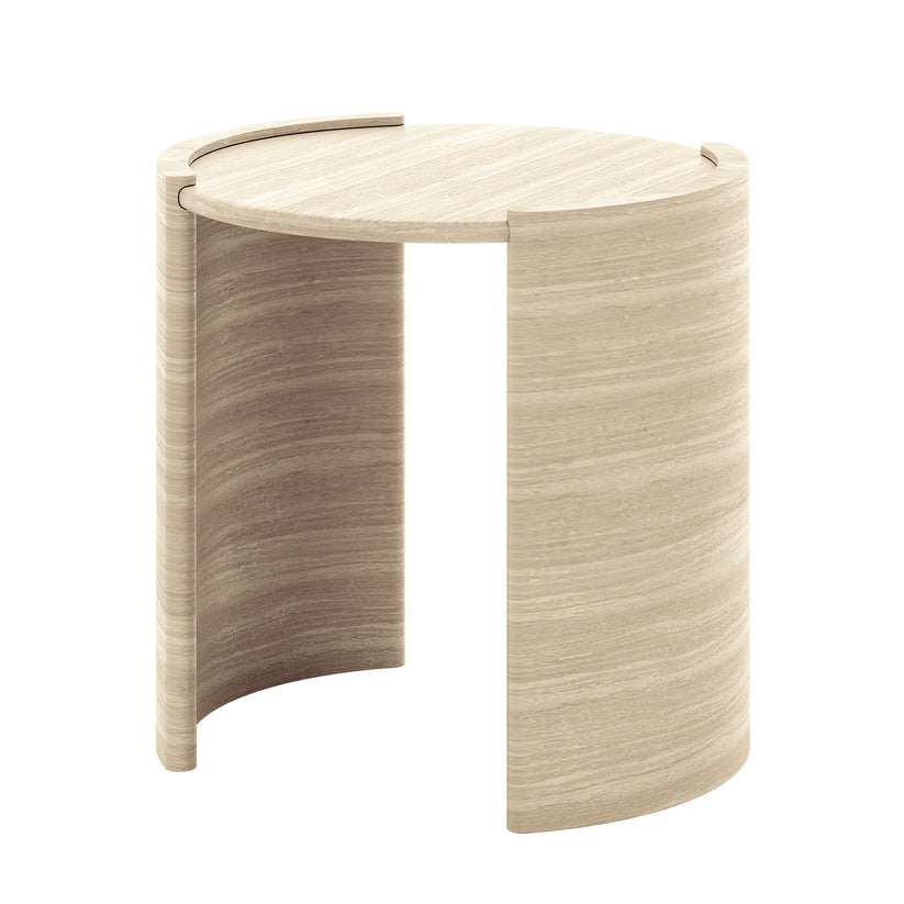 Behnaz 56cm Round Indoor & Outdoor Concrete Table in Beige – Luxo Living