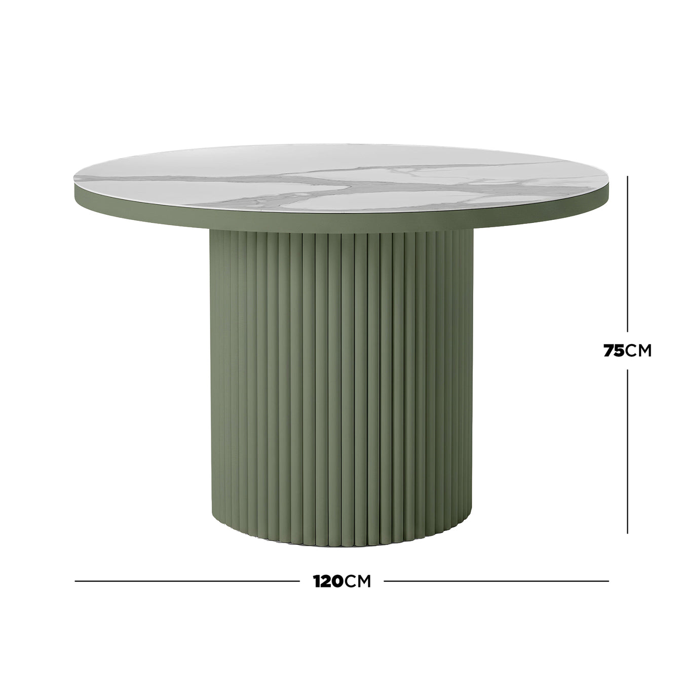 Evone 4 Seater Stone Outdoor Dining Set in Green – Luxo Living