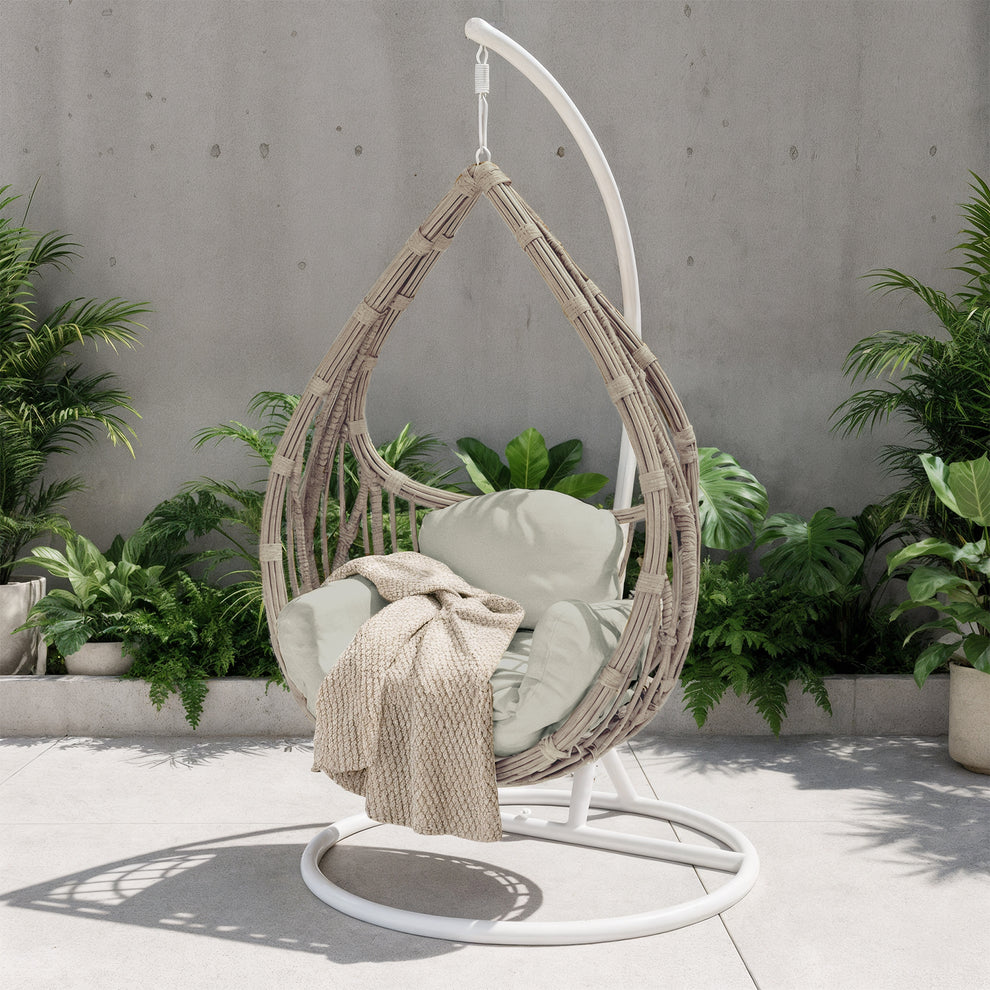 Hookipa Outdoor Rattan Egg Chair with Cushion in Sage – Luxo Living