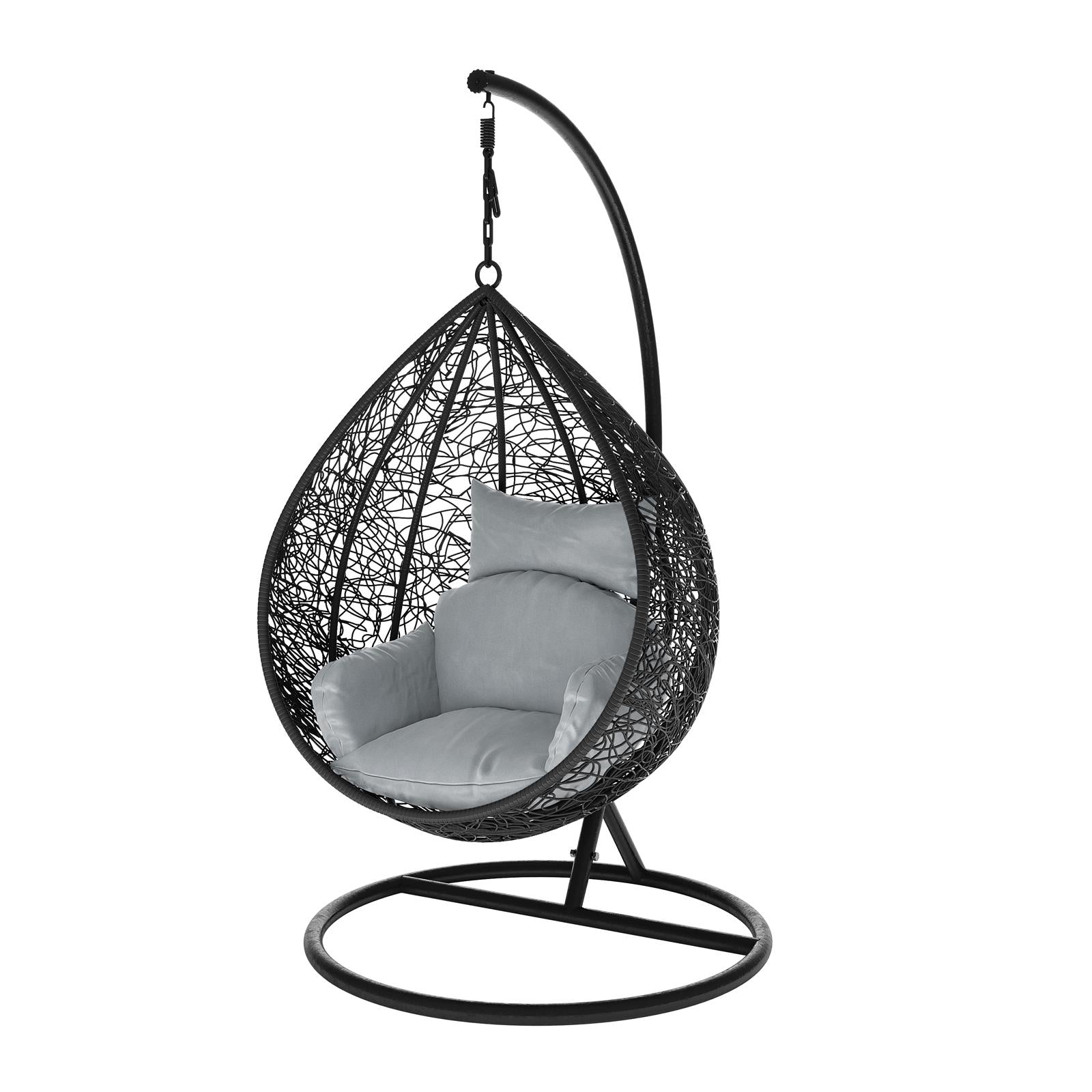 Marian Large Hangin Outdoor Egg Chair Black – Luxo Living