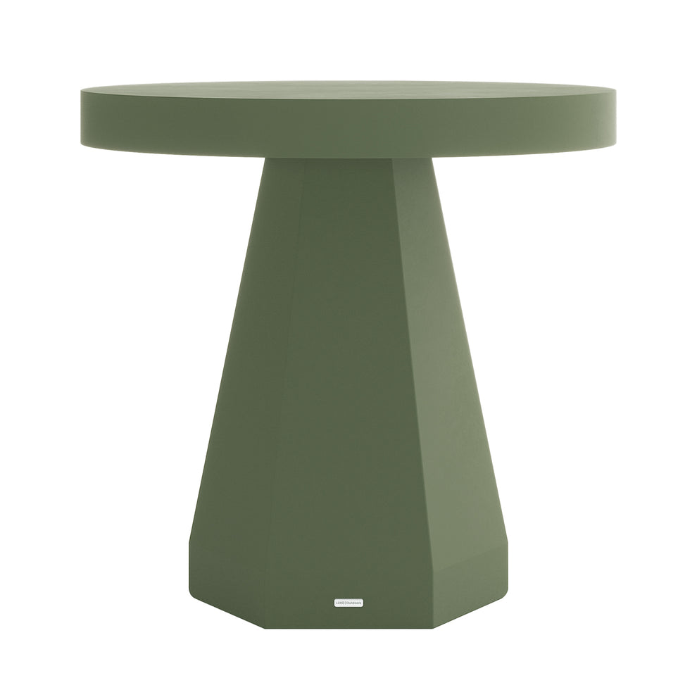 Orson 80cm Round Concrete Dining Table in Green – Luxo Living
