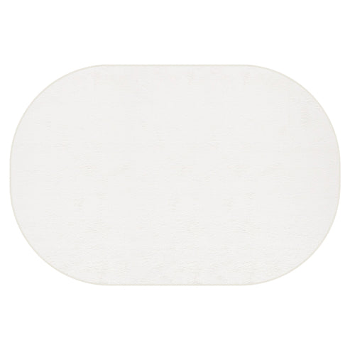 Pavla 240 x 330cm Oval Soft Rug in Cream White – Luxo Living