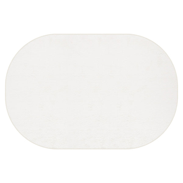 Pavla 240 x 330cm Oval Soft Rug in Cream White – Luxo Living