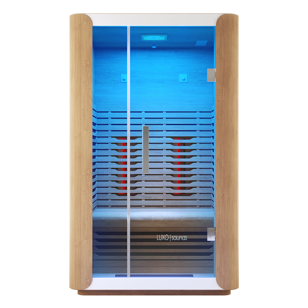 Lue 2 Person Full Spectrum Curved Infrared Indoor Home Sauna – Luxo Living