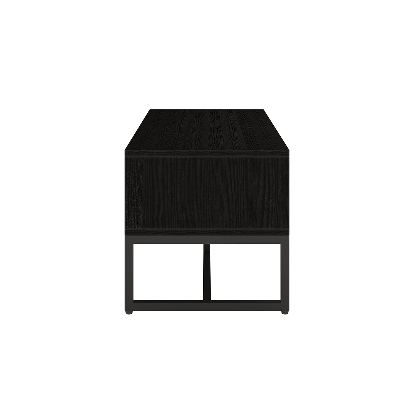 Ashley Coffee Table with Fluted Glass Door in Black – Luxo Living