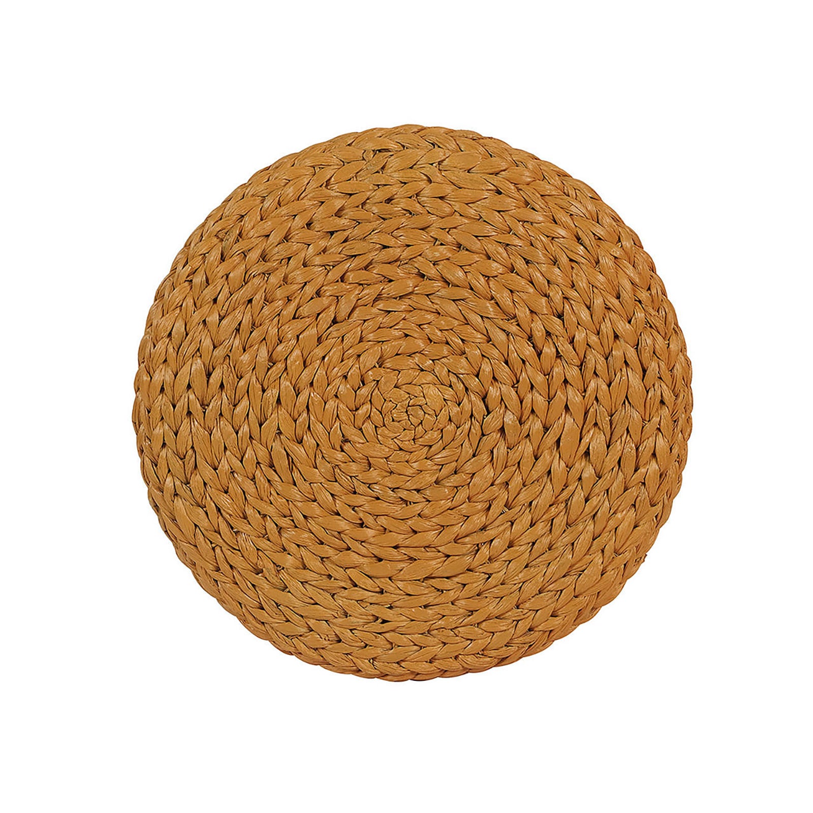 Carla 40cm Water Hyacinth Pouffe Ottoman in Honey – Luxo Living