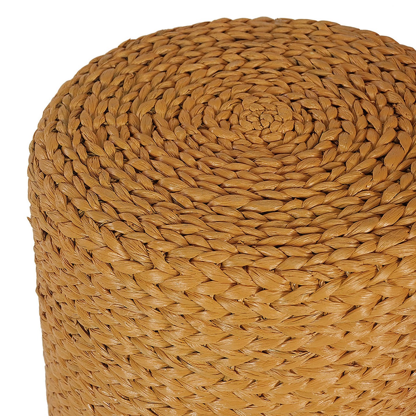 Carla 40cm Water Hyacinth Pouffe Ottoman in Honey – Luxo Living