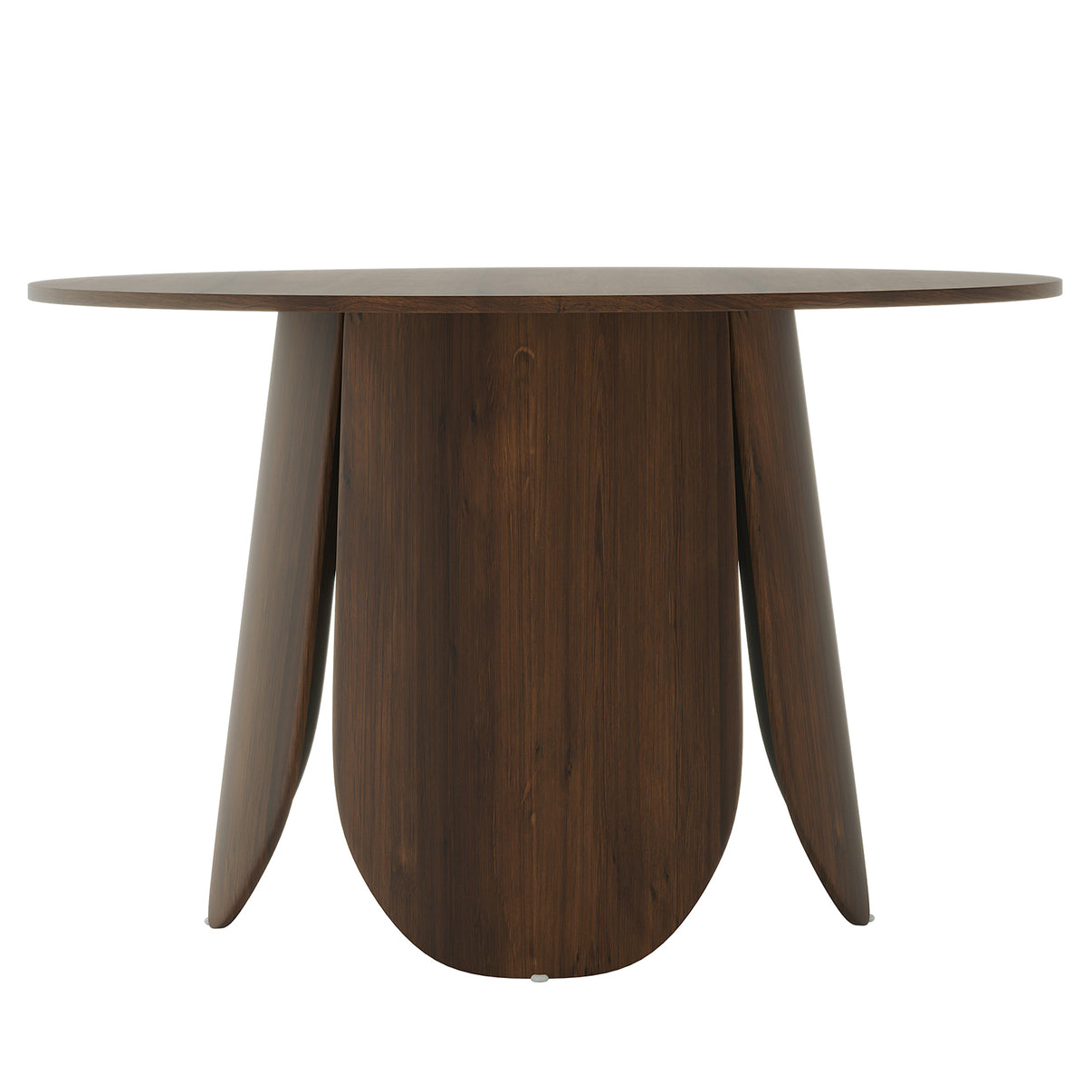 Kalyani 120cm Wooden Round Dining Table Veneer Top in Walnut – Luxo Living