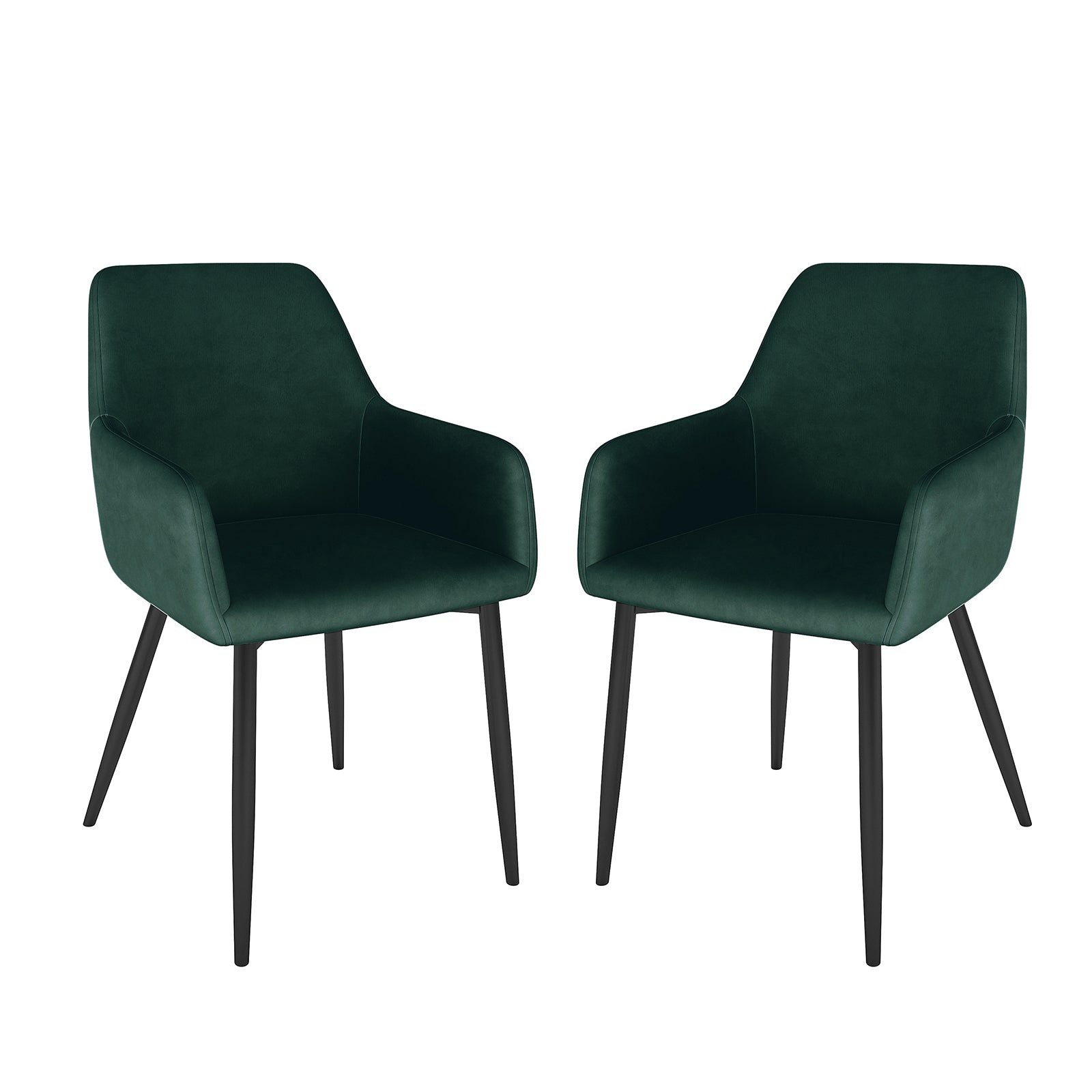 Raynie Velvet Dining Chair Set of 2 in Deep Green – Luxo Living