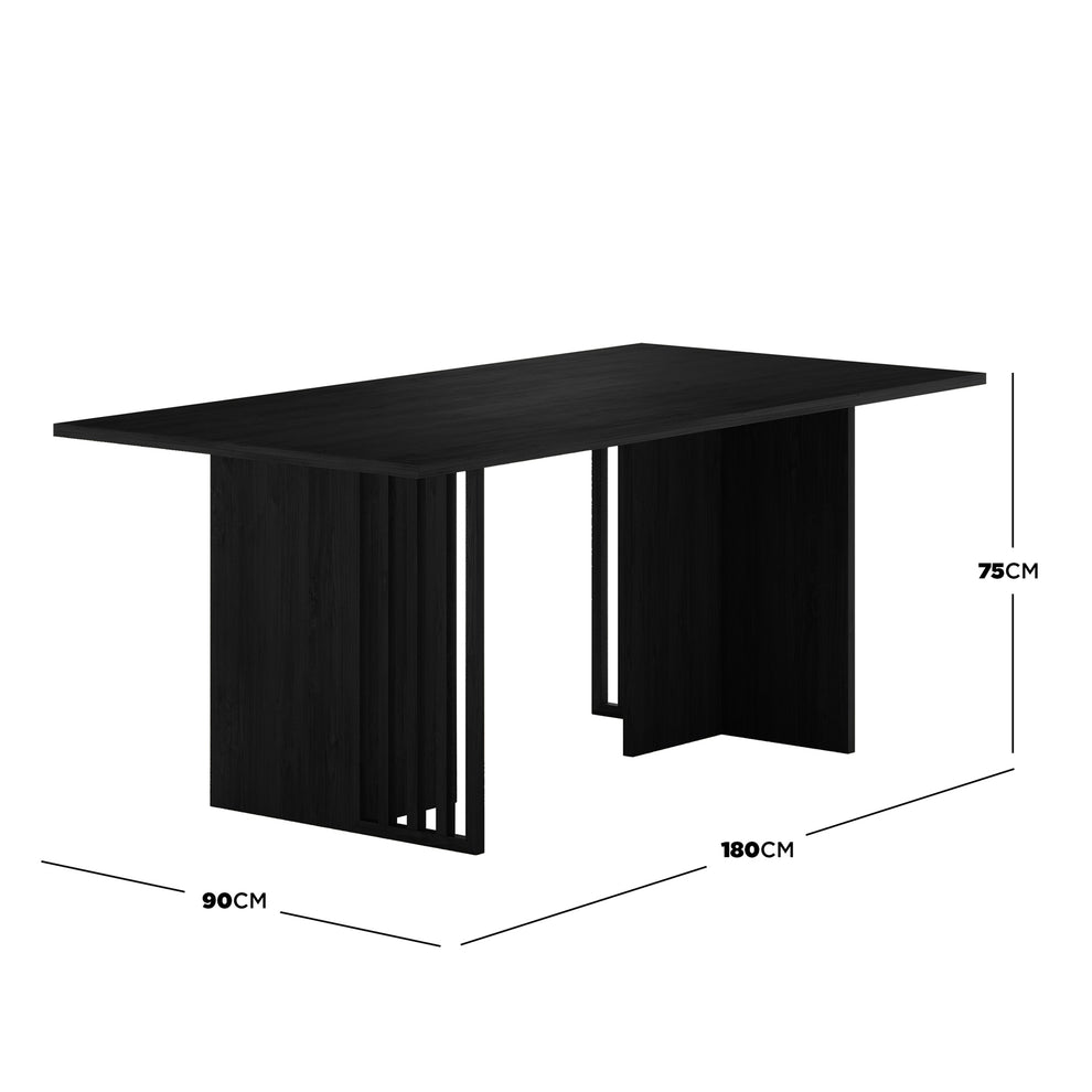 Rowley 180cm Dining Table in Black – Luxo Living