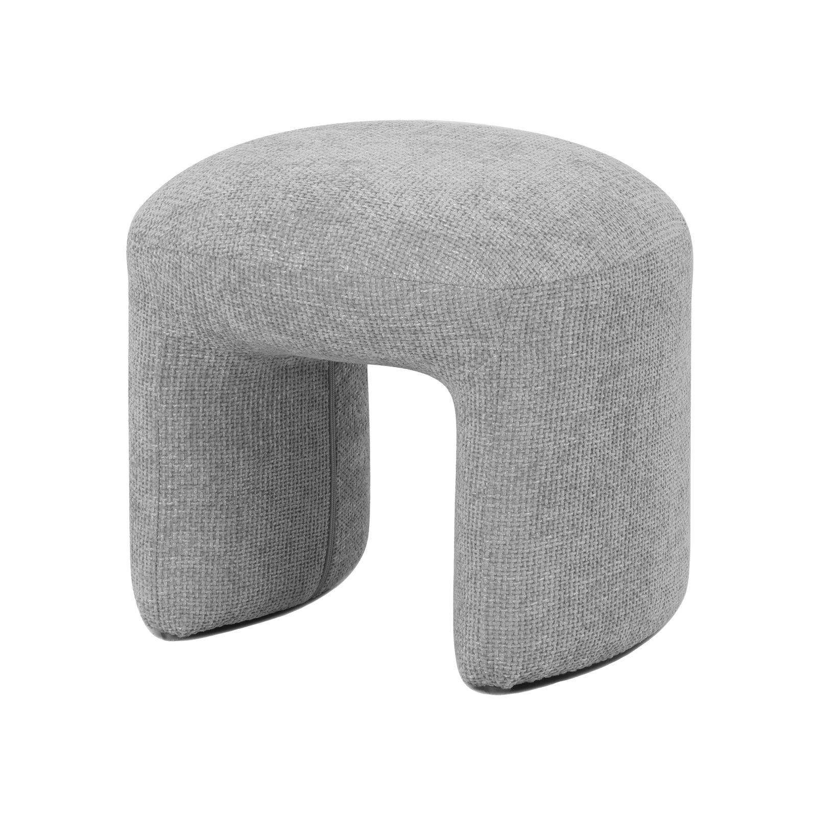 Hirokoz Chenille Ottoman Stool in Warm Grey – Luxo Living
