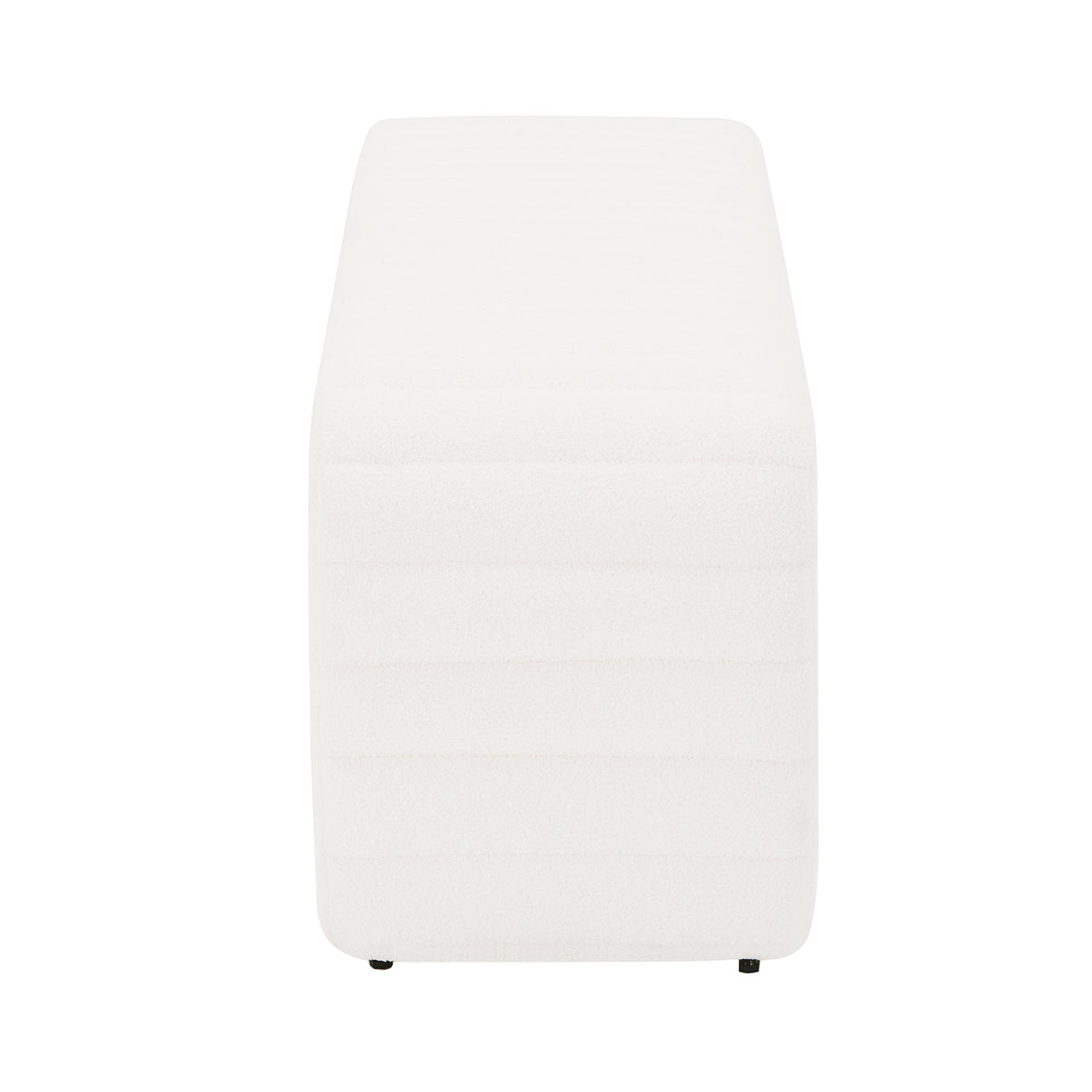 Josie Curved Boucle Fabric Bench Seat in Cream White – Luxo Living