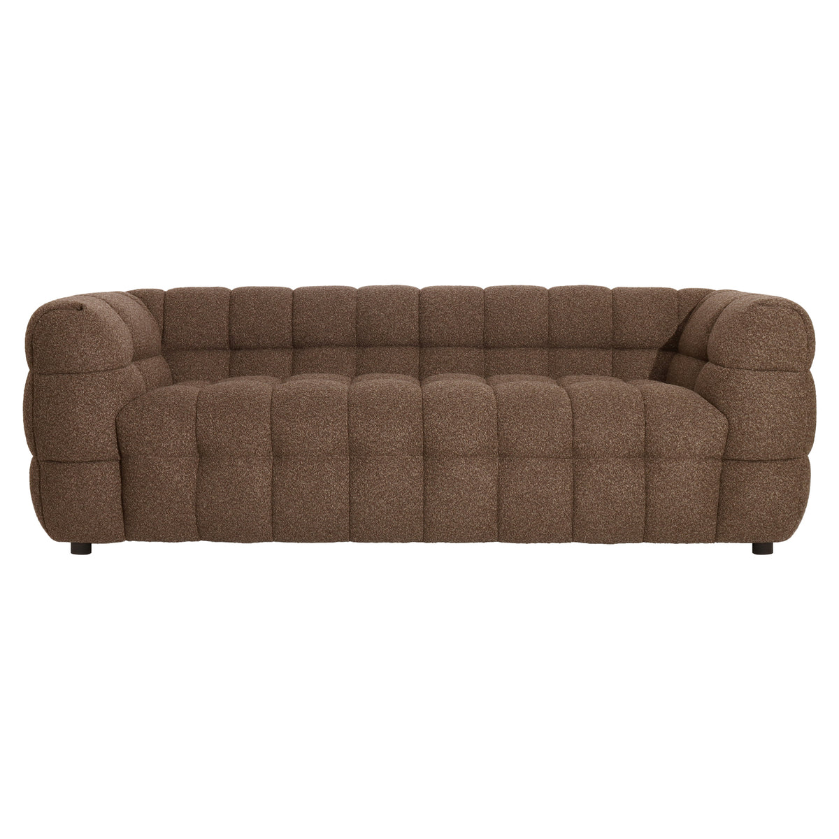 Norah 3 Seater Boucle Sofa in Chocolate Brown | Luxo Living