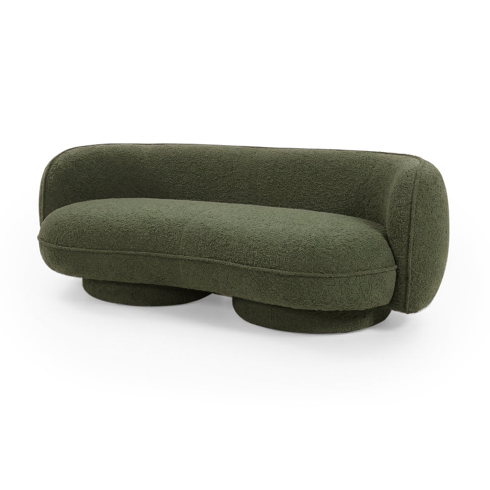 Torven 3 Seater Performance Boucle Sofa in Dark Forest Green – Luxo Living