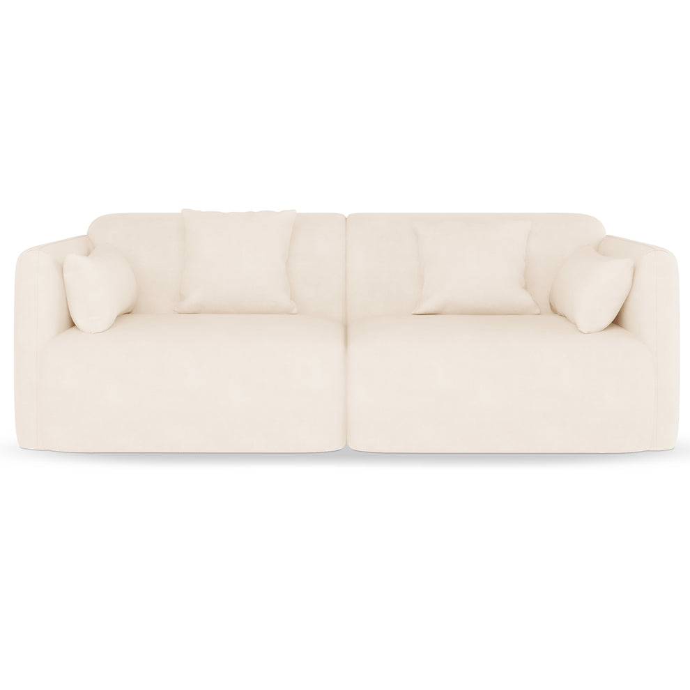 Vestalia 4 Seater Velvet Sofa Set in Cream White – Luxo Living