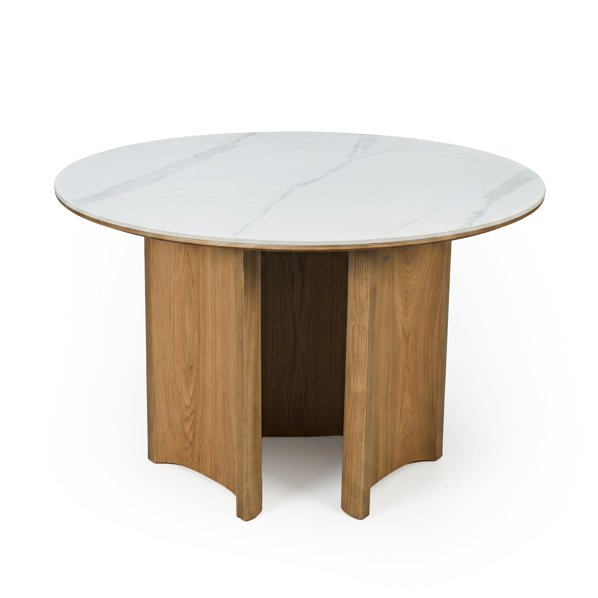 Riven 120cm Round Dining Table in Oak – Luxo Living